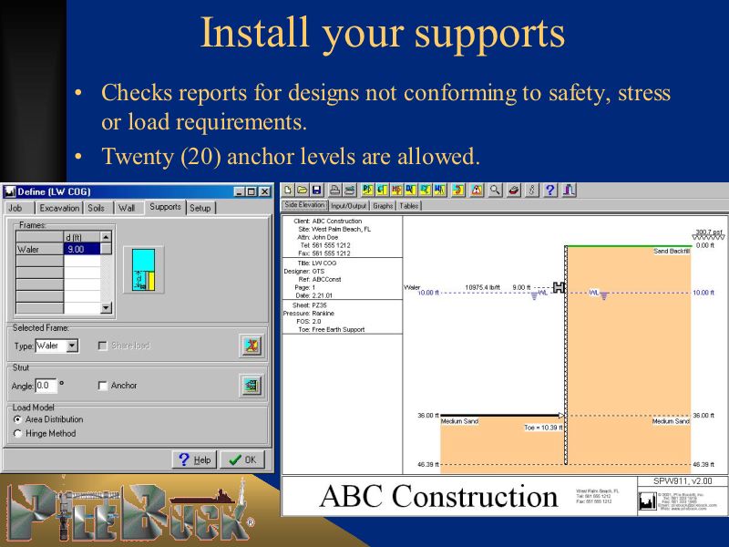SPW911 Sheet Pile Design Software - Pile Buck Magazine