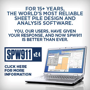 SPW911 Sheet Pile Design Software - Pile Buck Magazine